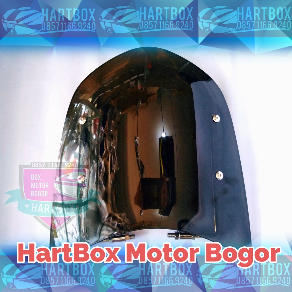 Jual Windshield Genio Black | Visor Motor Hitam | Tameng Angin Motor ...