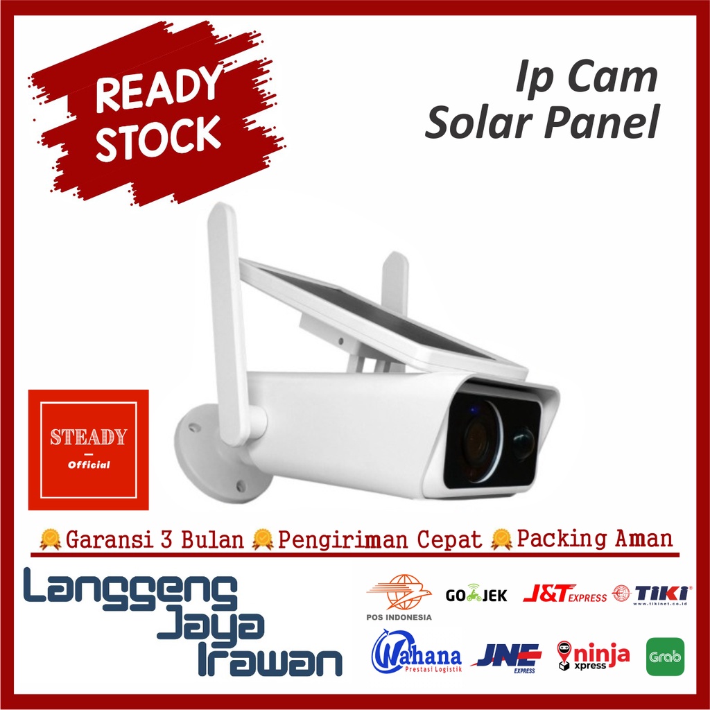 Jual Ip Cam Solar Cell Panel CCTV Tenaga Surya Outdoor Waterproof FHD ...