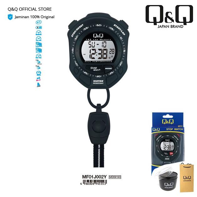 Jual Stopwatch Timer Olahraga QnQ Q&Q QQ - MF01 MF01J MF01J002Y Original | Shopee Indonesia