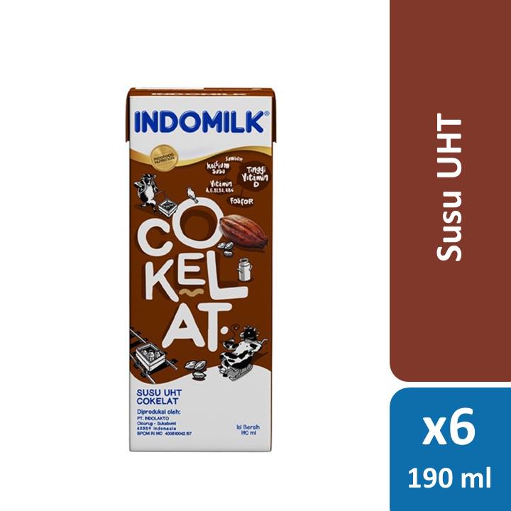 Jual Indomilk Cokelat UHT 190ml x 6 pcs | Shopee Indonesia