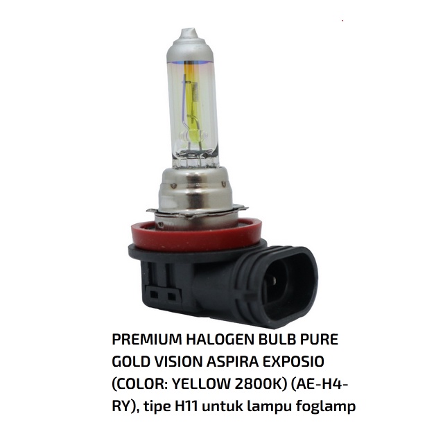 Jual PREMIUM HALOGEN BULB PURE GOLD VISION ASPIRA EXPOSIO (COLOR ...