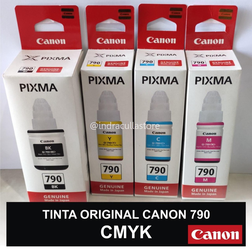 Jual Tinta Canon 790 SATU SET CMYK 4 WARNA | Shopee Indonesia