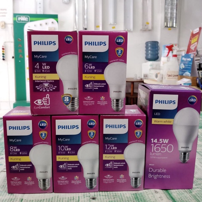 Jual LAMPU PHILIPS LED 4, 6, 8, 10,12WATT 14,5WATT NYALA PUTIH HEMAT DAYA NYALA TERANG SNI ...