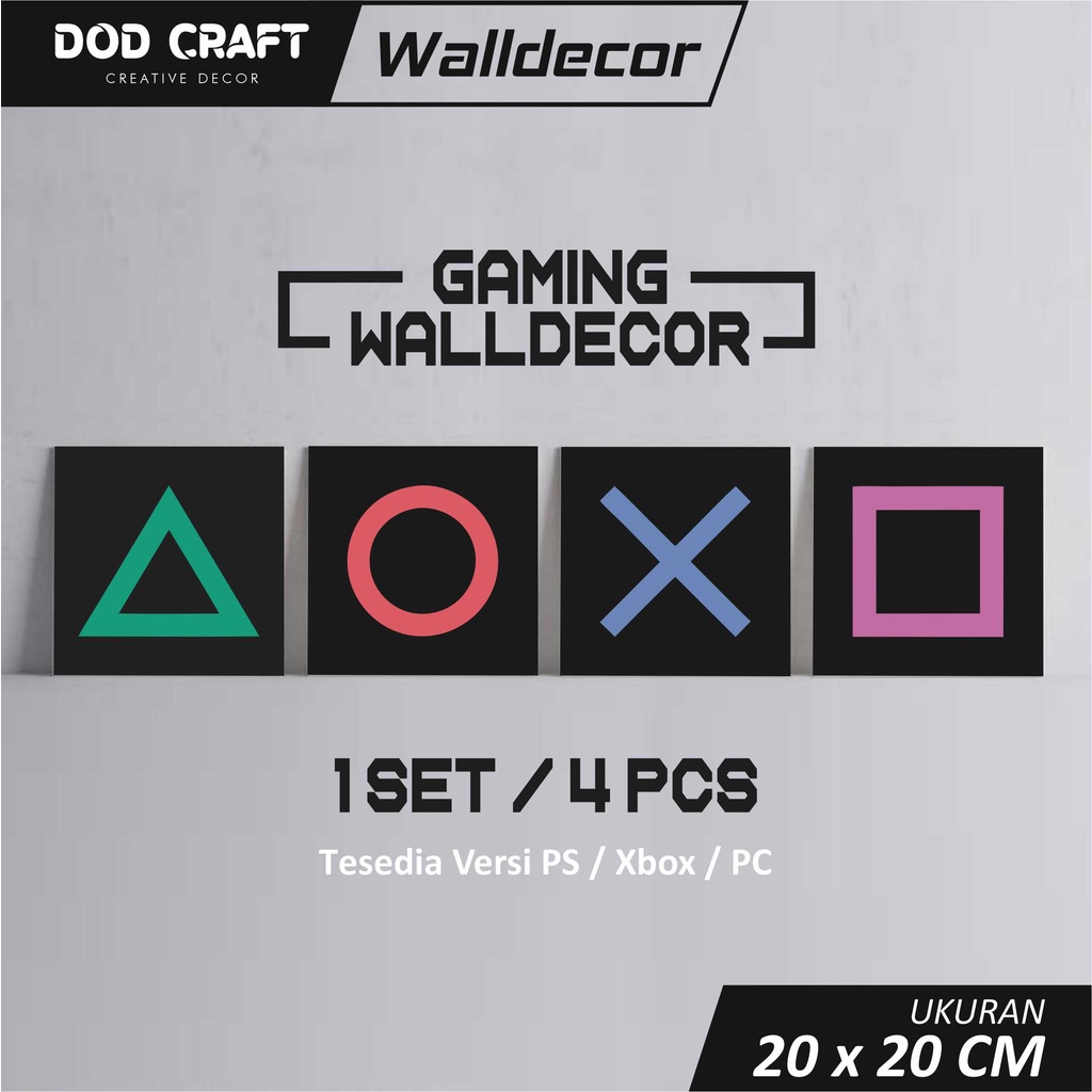 Jual WallDecor Hiasan Dinding Gaming PS / PC / Xbox Buttons - Hiasan ...