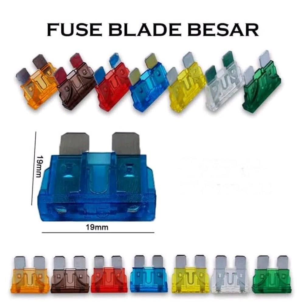 Jual Fuse Blade Sekring Tancap Reguler Mobil Motor Sikring Audio Ukuran ...