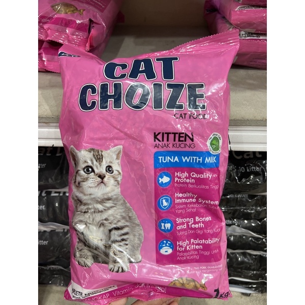 Jual CAT CHOIZE KITTEN TUNA WITH MILK 1kg | Shopee Indonesia
