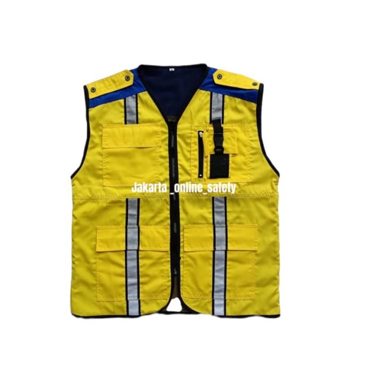 Jual Rompi Safety Vest PUPR Bahan Taslan Warna Kuning | Shopee Indonesia