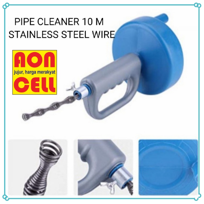 Jual alat pembersih saluran mampet pipe cleaner 10 meter saluran pipa ...