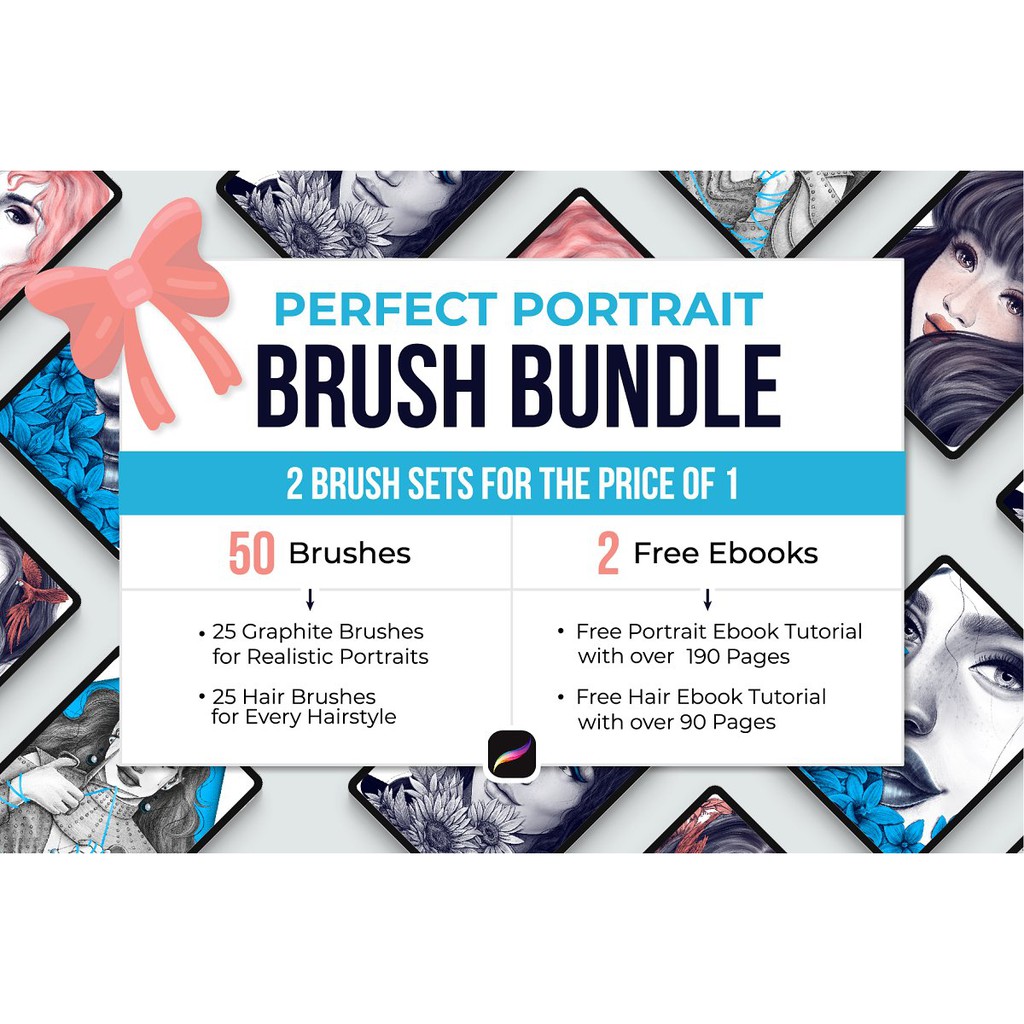 Jual Pocreate Brushes - Perfect Portrait Brush Set Bundle with eBook & Practice Sheets | Shopee ...