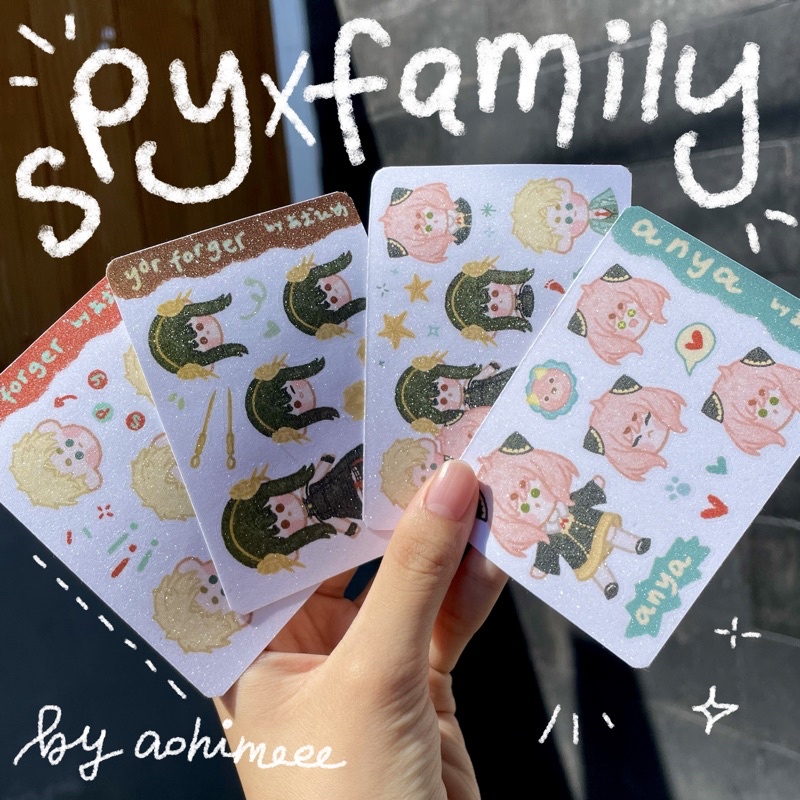 Jual Spy x Family Glitter Sticker Series | Stiker Anya Loid Yor Forger ...