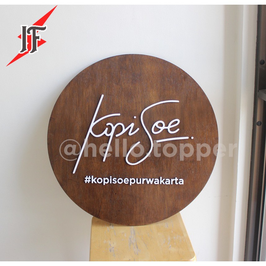 Jual Logo Sign Kayu / Papan Nama Toko Kayu / Signage Kayu / Sign Bazaar ...