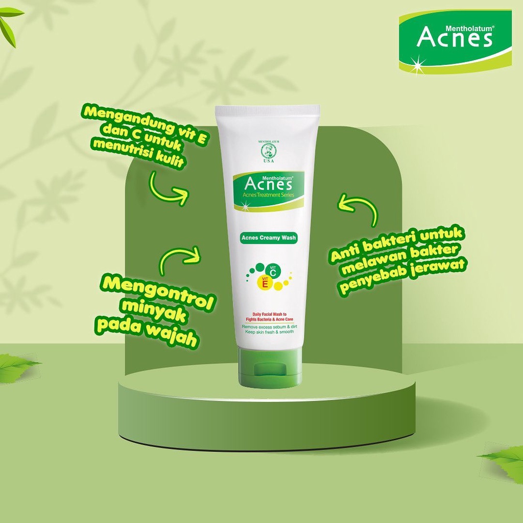 Jual Acnes Creamy Wash 50g-100gr Acnes Natural Care Rohto Mentholatum ...