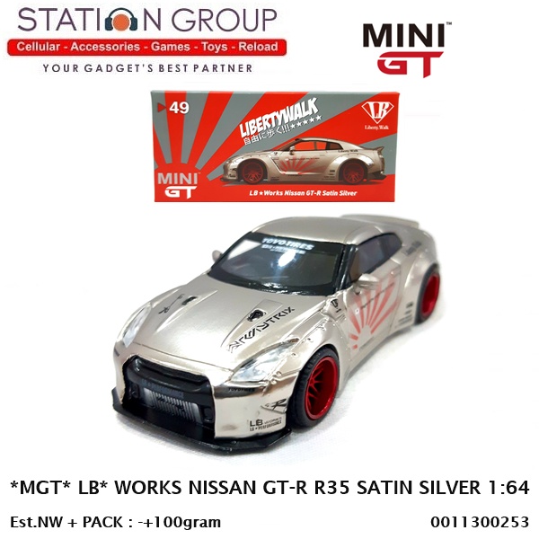 Jual MINI GT LIBERTY WORKS NISSAN GT-R R35 SATIN SILVER 1-64 - DIECAST ...