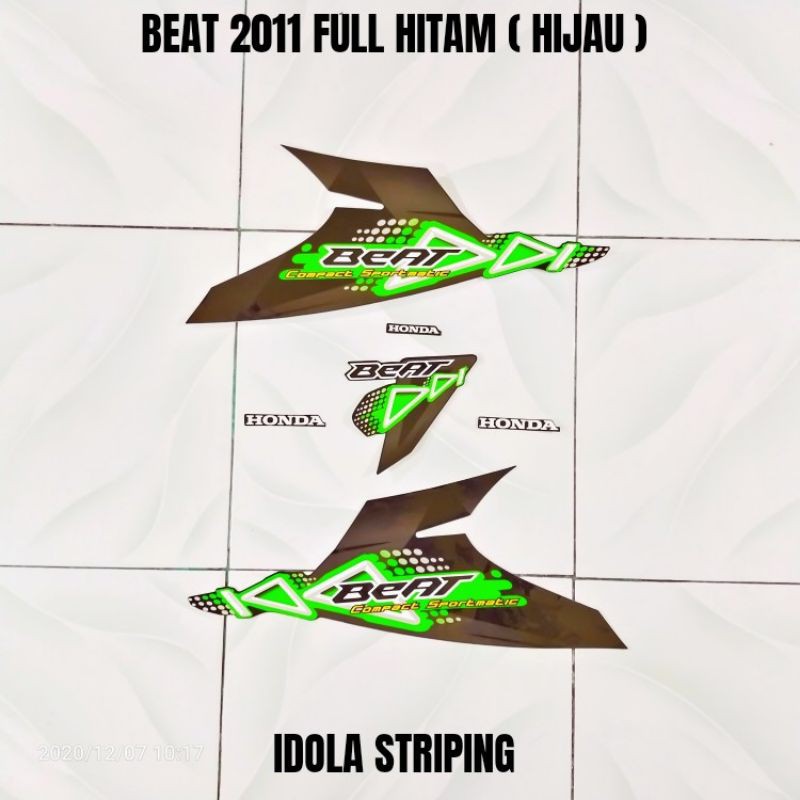 Jual Striping Beat 2011 Full Hitam ( Hijau ) | Shopee Indonesia