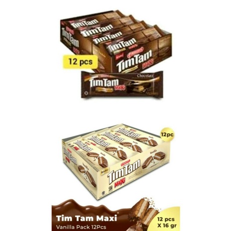 Jual Tim Tam Maxi Coklat Vanilla 1pak isi 12pcs | Shopee Indonesia