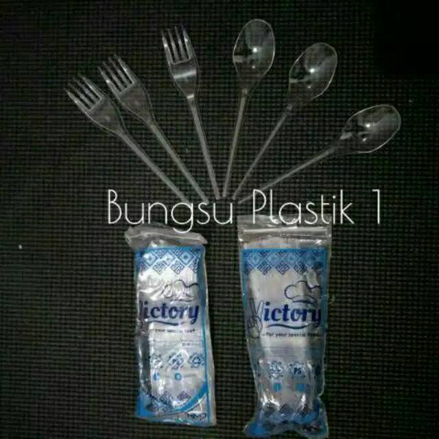 Jual Sendok Garpu Makan Panjang Bening /Sendok Garpu Bening VICTORY ...