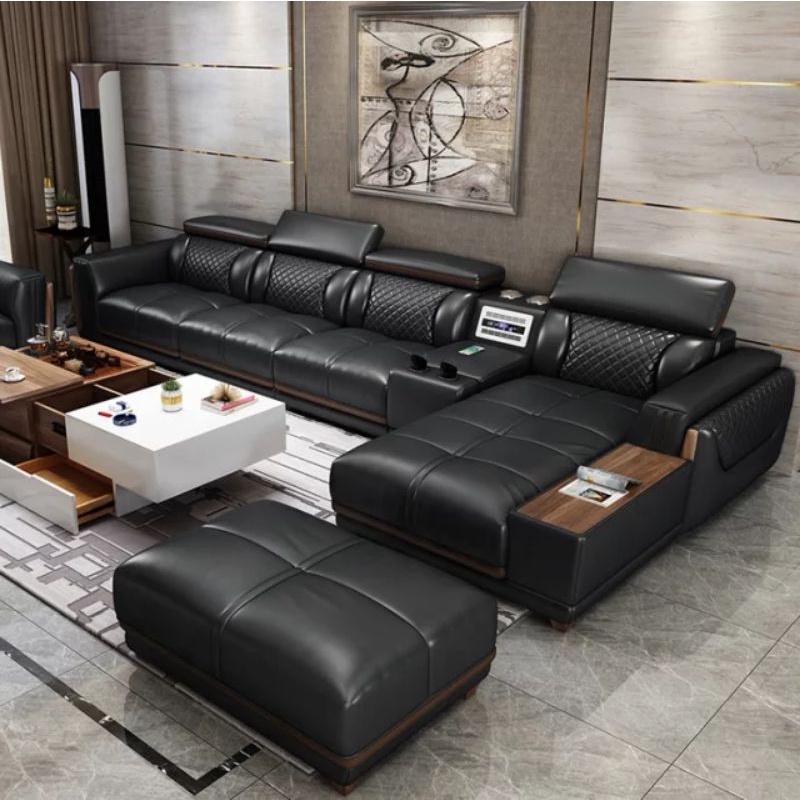 Jual Sofa minimalis Letter L Sofa Ruang Tamu Modern kulit sintesis ...