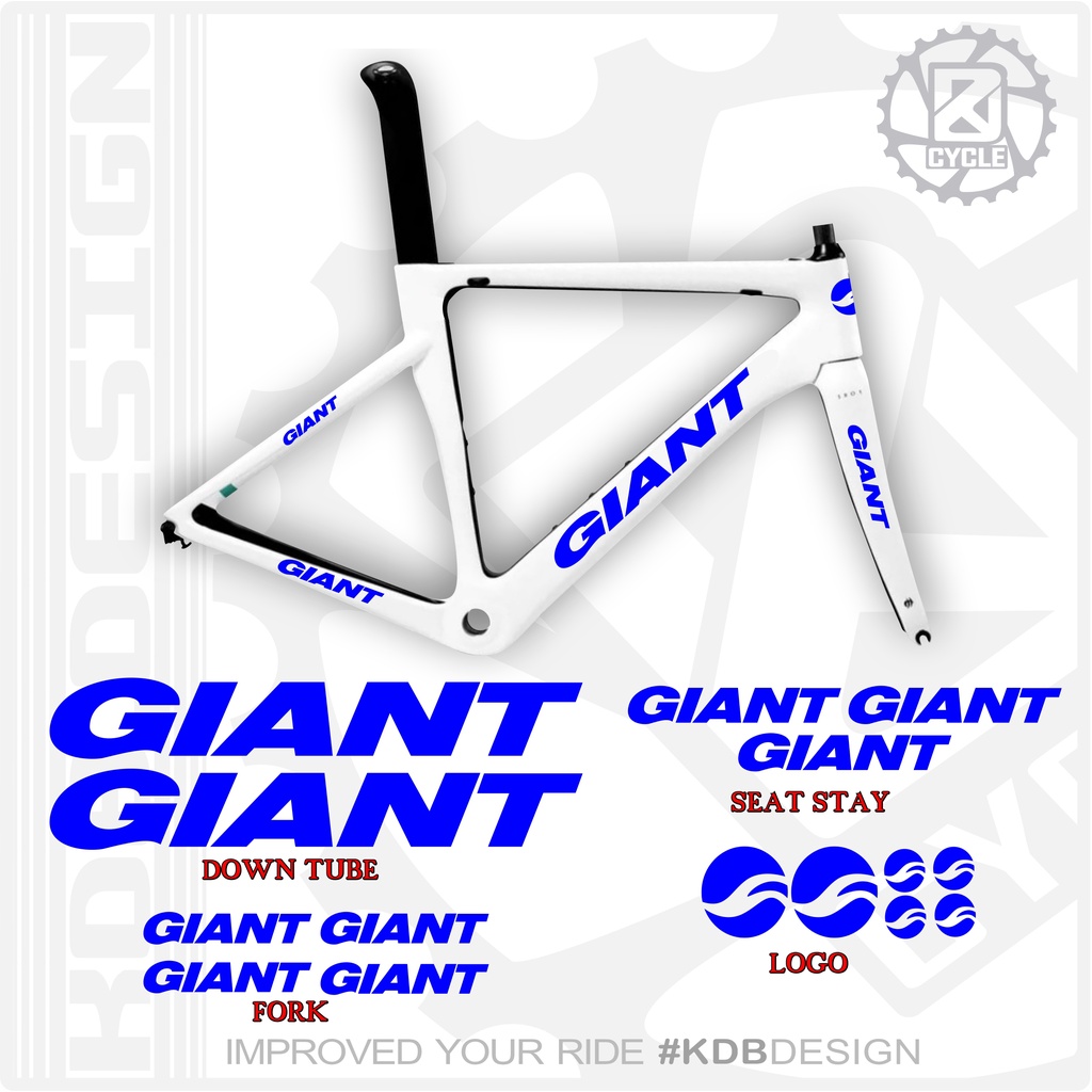 Jual Decal Frame GIANT custom 2 Roadbike Klaten Decal Bike Stiker ...