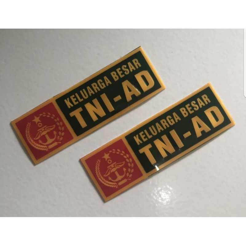 Jual Stiker TNI AD | Stiker Plat keluarga besar TNI AD| stiker motor ...