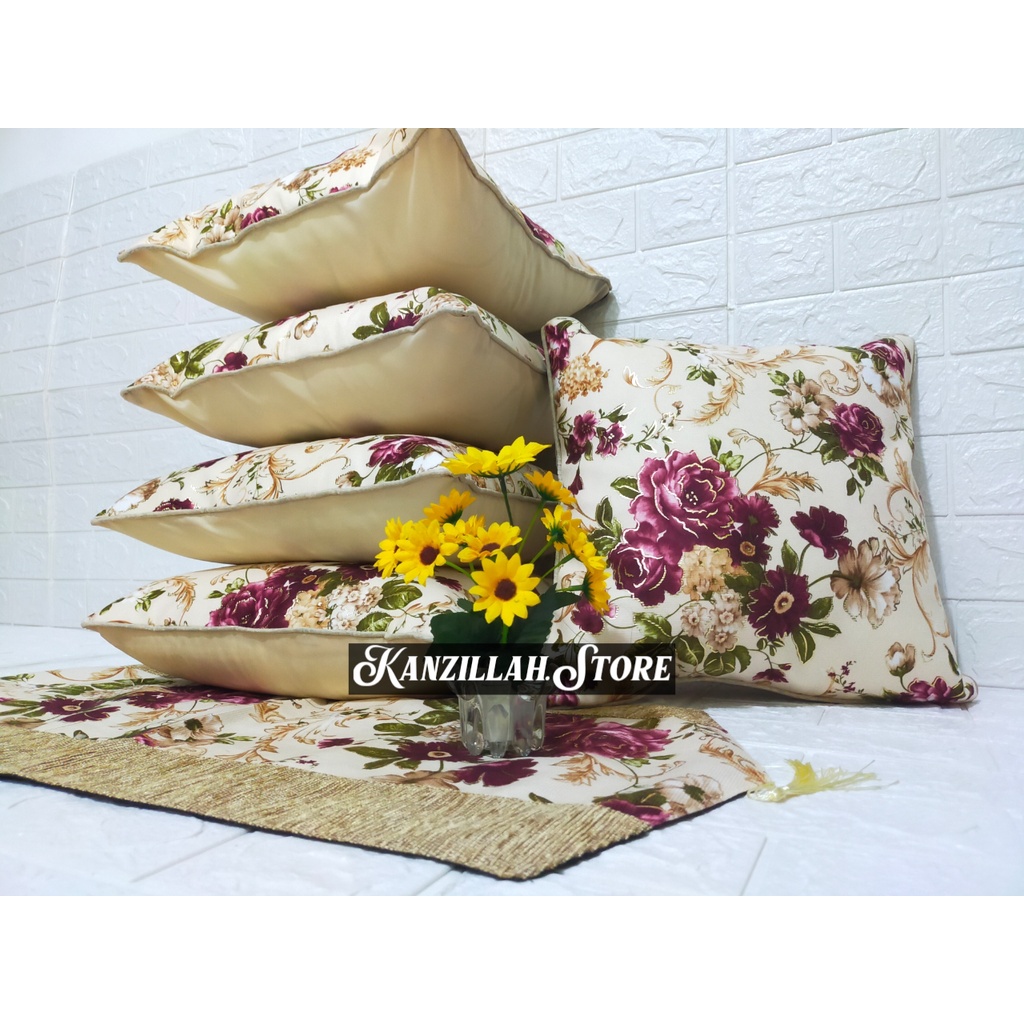 Jual PAKET SARUNG BANTAL SOFA 5 PCS PLUS TAPLAK MEJA // SET SARUNG ...