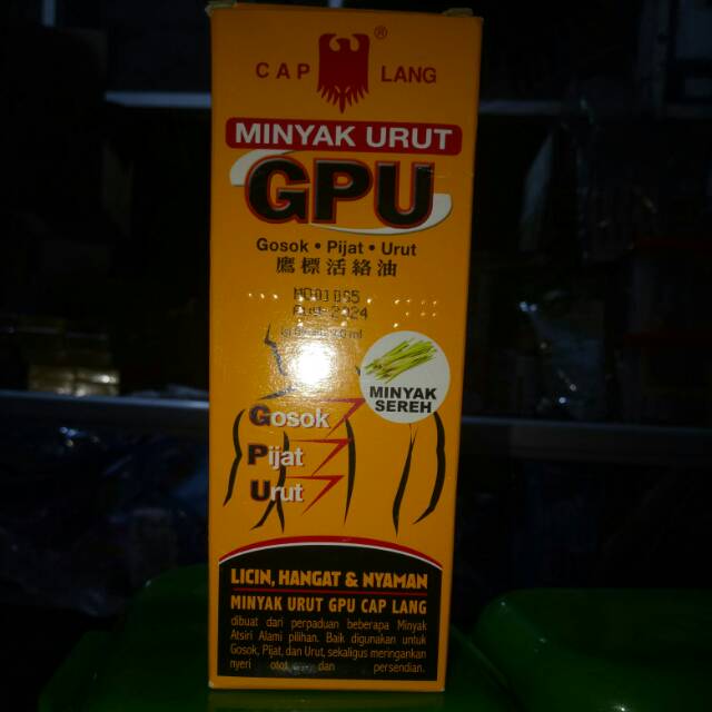 Jual Minyak Urut GPU Gosok Pijat Urut 60 ml | Shopee Indonesia