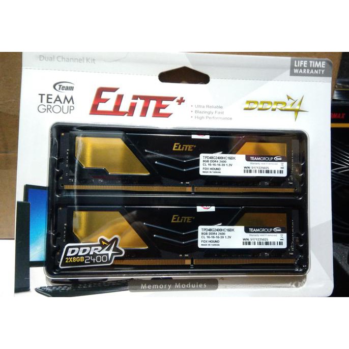 Jual NEW Team Elite Plus Ram Pc Ddr4 2x8gb kit 2400 Pc19200 | Shopee ...