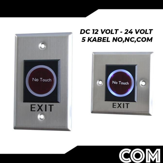 Jual Exit Button No Touch Stainless Access Control Push Infrared ...