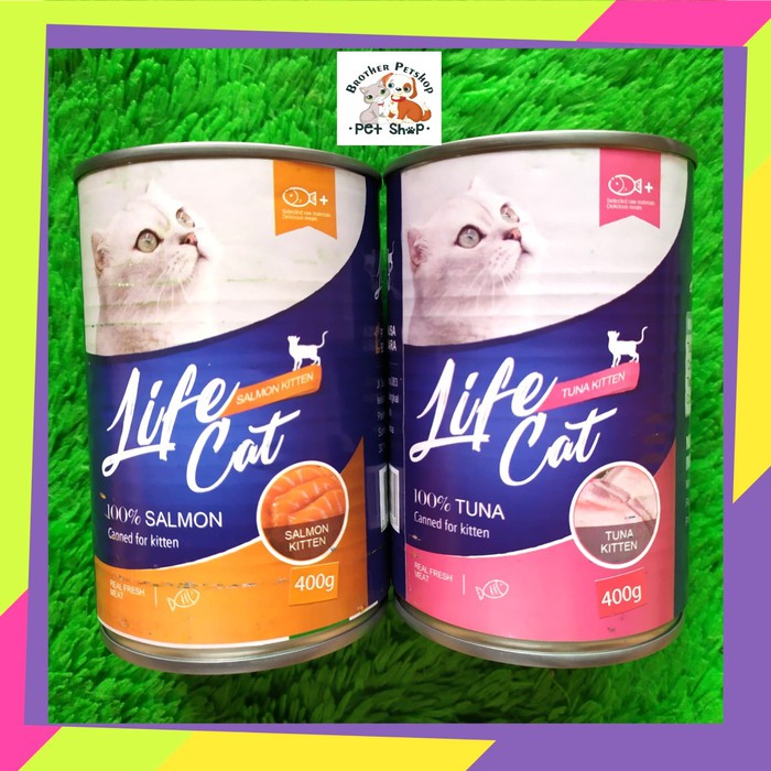 Jual Life Cat Kitten Kaleng 400gr Kucing basah wet | Shopee Indonesia