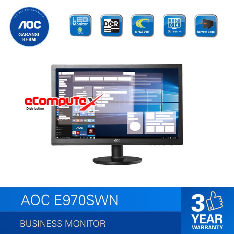 Jual MONITOR AOC E970SWN LED 18.5" / MONITOR AOC E970SWN 18.5 INCH | Shopee Indonesia