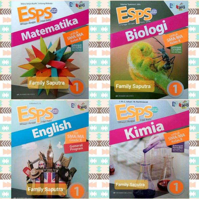 Jual BUKU ESPS MATEMATIKA BIOLOGI ENGLISH KIMIA SMA MA KELAS 10 11 X XI KURIKULUM K2013 ERLANGGA ...