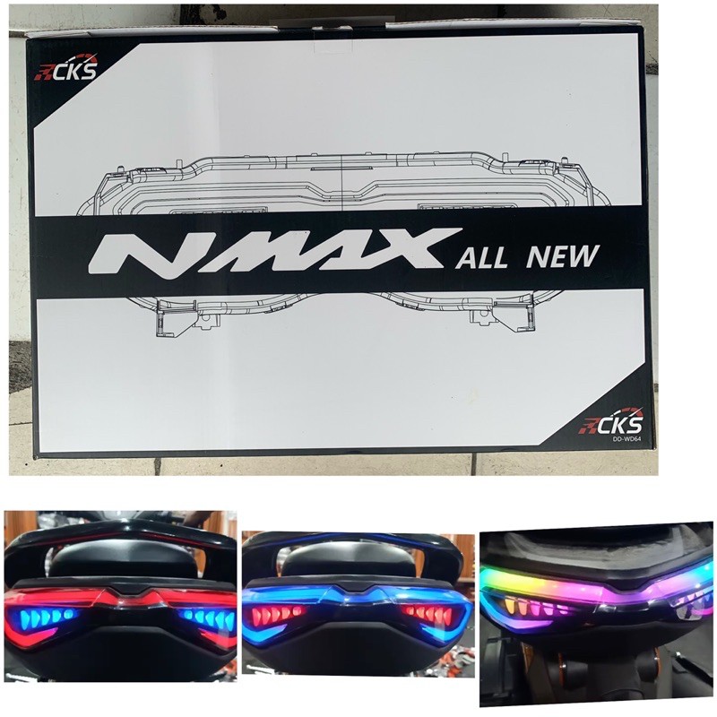 Jual LAMPU STOP NMAX NEW 2020 2021 MULTI WARNA RGB LED CKS MIKA SMOCK ...
