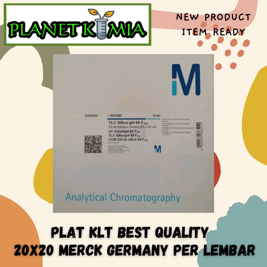 Jual Plat KLT / Plat Kromatografi Lapis Tipis Pro Analisa Merck Per 1 ...