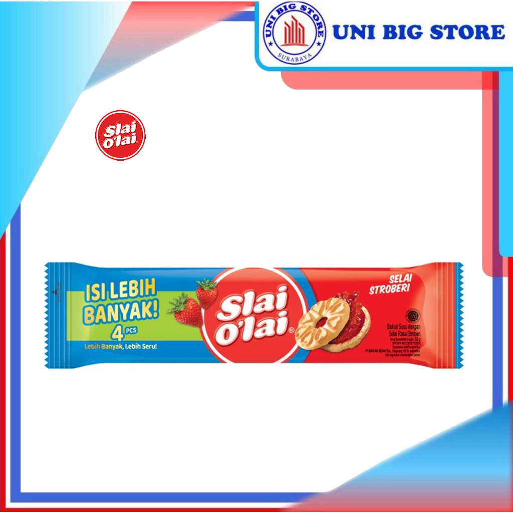 Jual Slai Olai O'lai O Lai Biskuit Susu Selai Strawberry 32 gr Roma ...