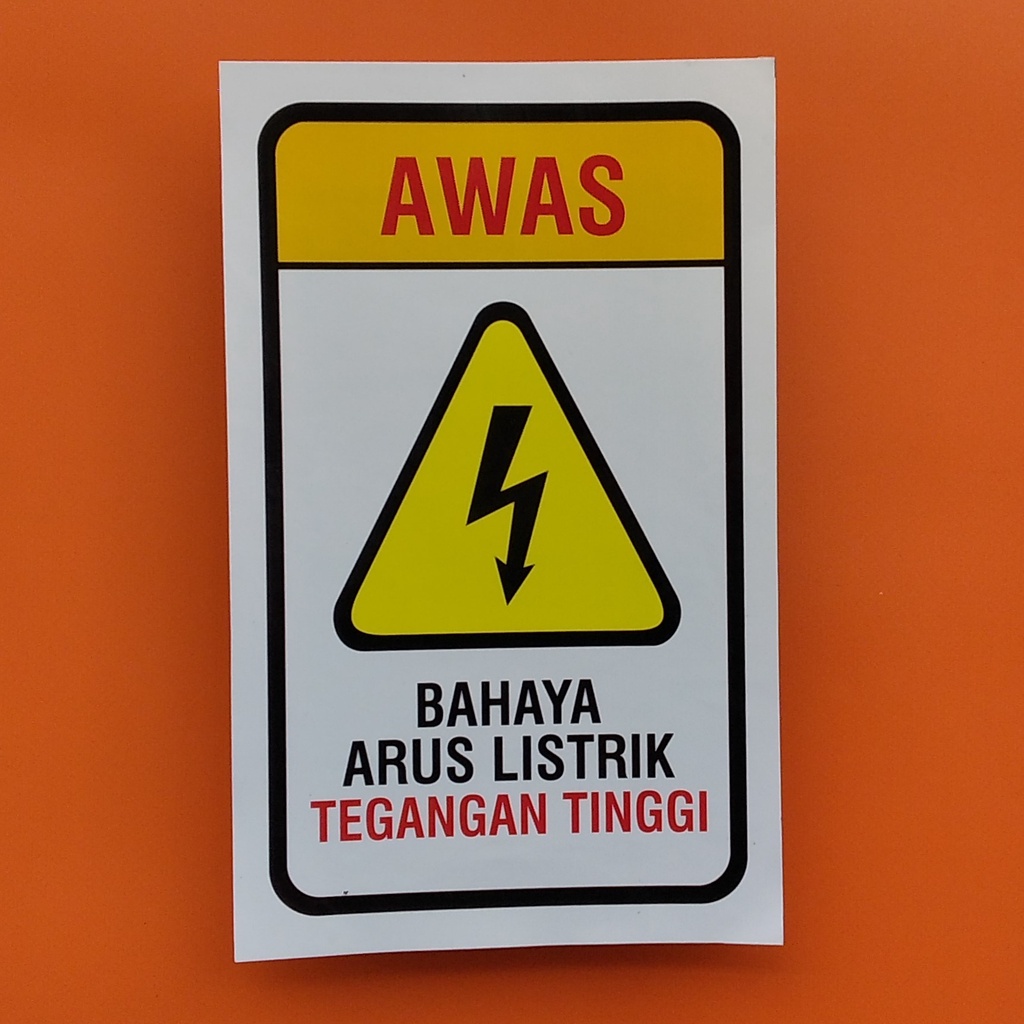Jual Stiker Bahaya Arus Listrik - Stiker Bahaya Arus Listrik - Stiker ...