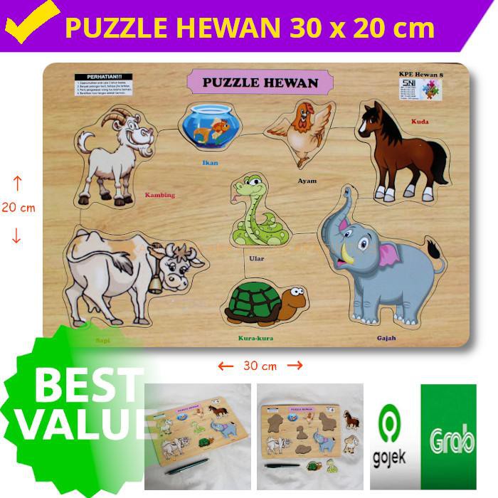 Jual Puzzle Hewan Binatang 30 cm Mainan Edukasi Anak Perempuan Laki ...