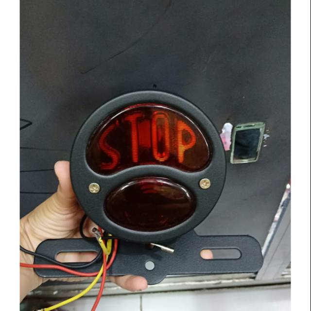 Jual Lampu stop bulat japstyle custom cafe racer bobber chopper rocker ...