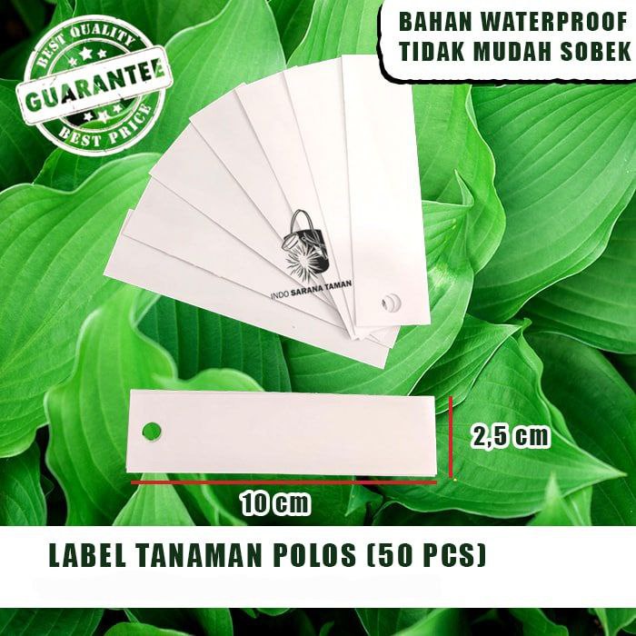 Jual LABEL NAMA TANAMAN WATREPROOF PUTIH POLOS 50 lbr Label Tanaman Plant Name Tag Name Tag ...