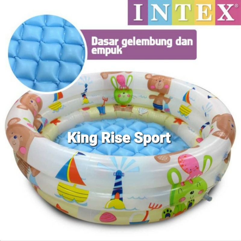 Jual INTEX 57106 Beach Buddies/ Dino Buddies 3-Ring Baby Pool/ Kolam ...