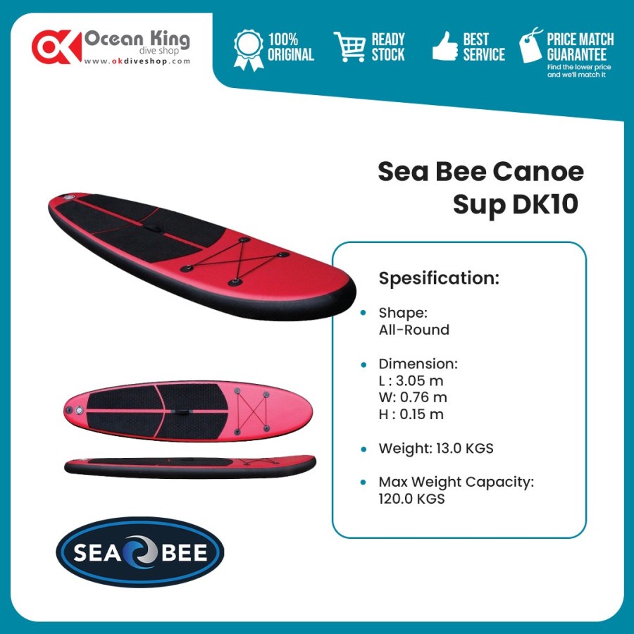 Jual SEA BEE CANOE DK10 SUP / KAYAK / STAND UP PADDLEBOARD | Shopee Indonesia