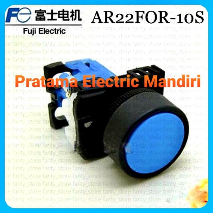 Jual Push Button AR22 FOR-10S SKY BLUE Diameter 22mm FUJI ELECTRIC ...