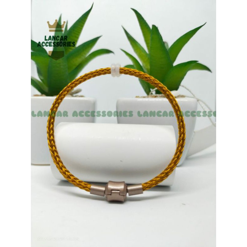 Jual (J.J㊚6 ) Gelang Tali Kawat Anti Air Waterproof Untuk Charm Liontin ...