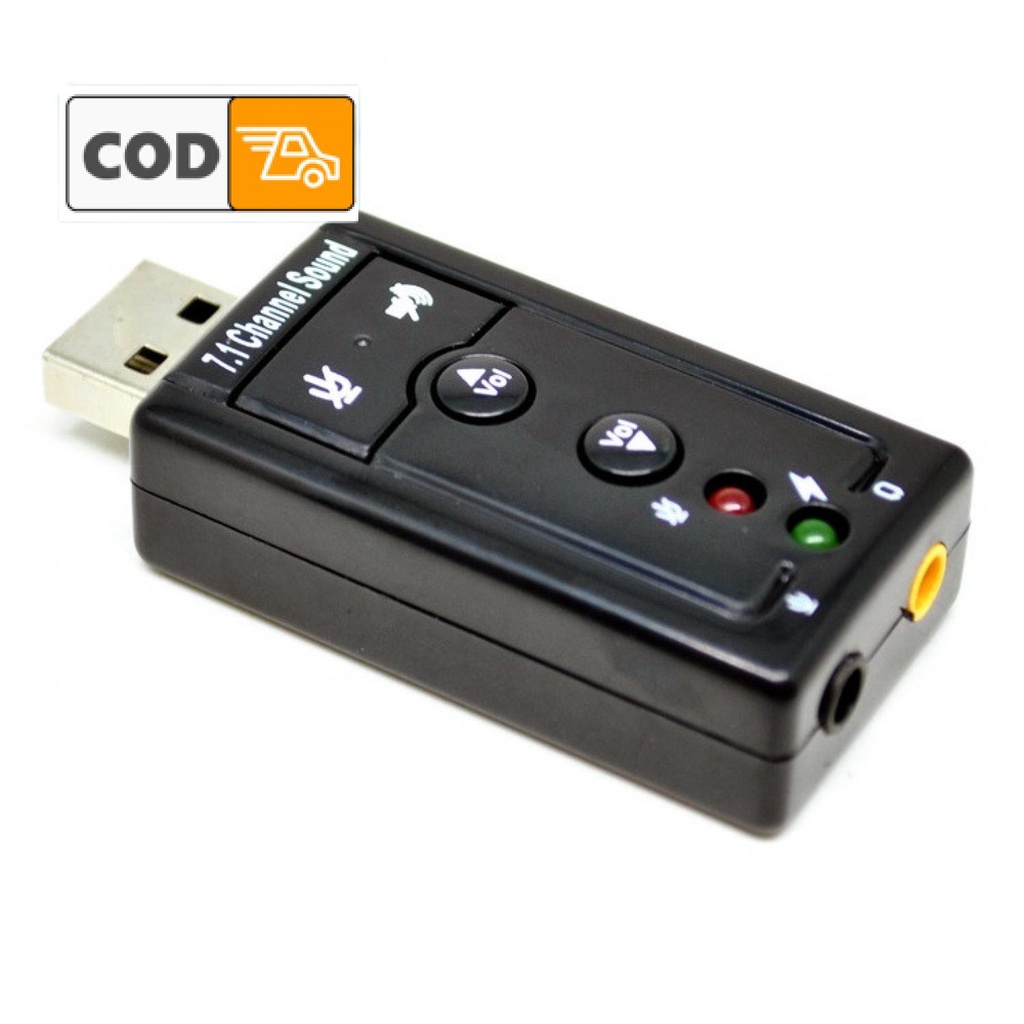 Jual External Sound Card Adapter USB Virtual 7.1 Channel Surround Audio Indikator LED Mengubah ...