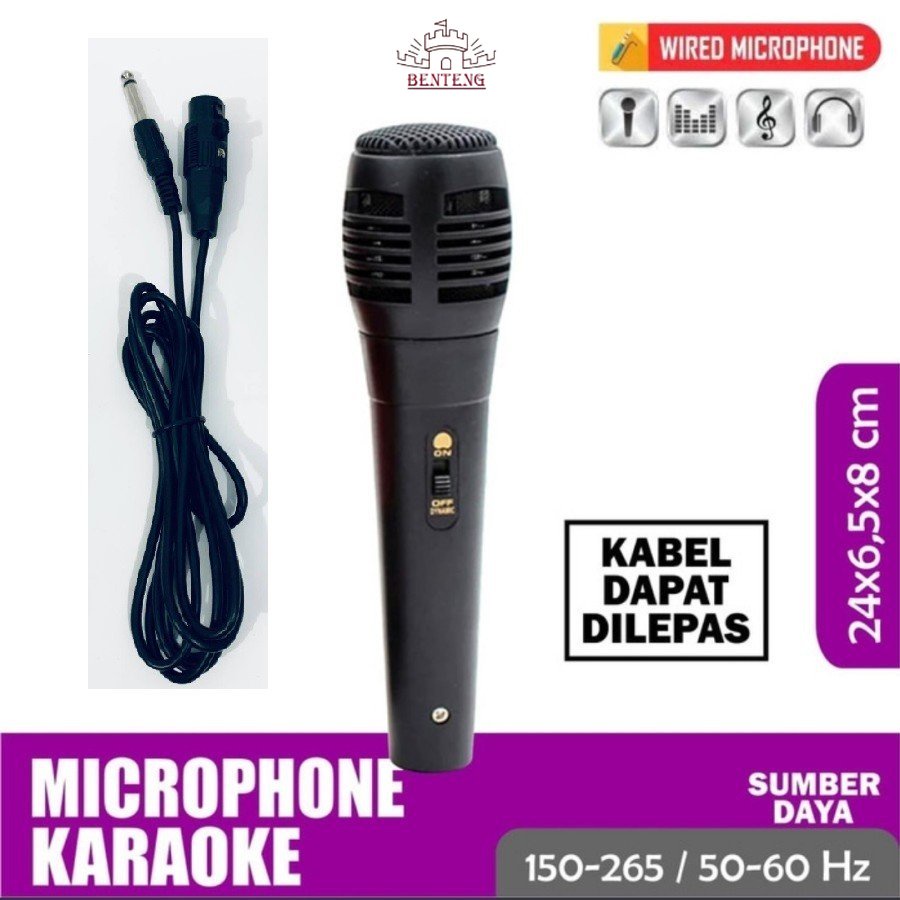 Jual MK02- Mic Kabel Jack Colokan Besar Microphone Karaoke | Shopee ...