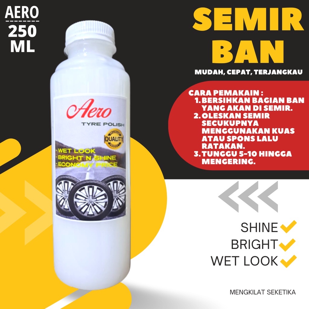 Jual Semir Ban Mobil Dan Motor 250 ML Perawatan Pengkilap Penghitam Ban ...