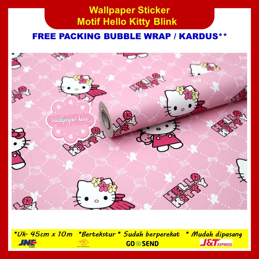 Jual Wallpaper Sticker Dinding Hello Kitty Blink Walpaper Stiker ...