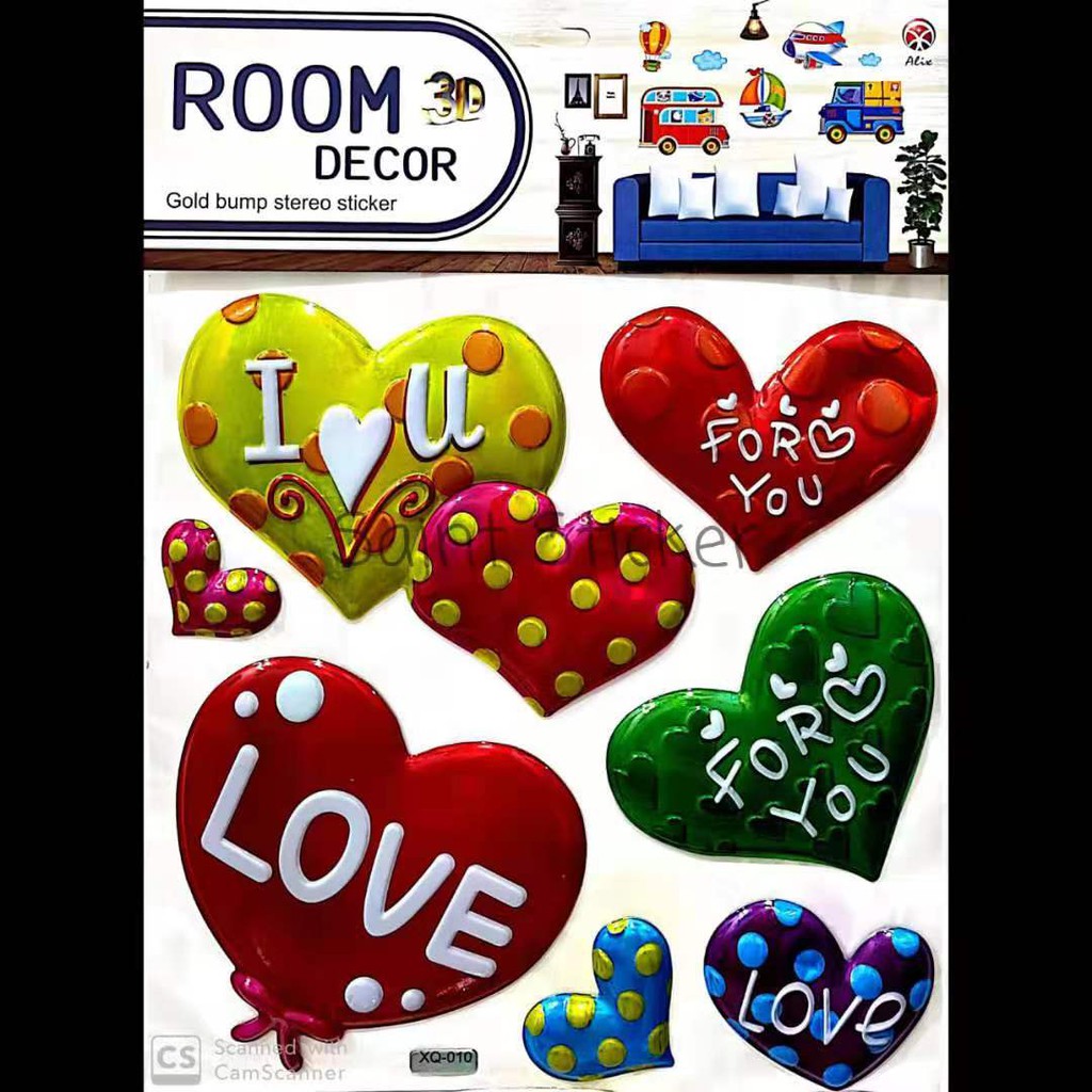 Jual Wall Sticker Gambar Tempel Stiker Dinding Anak Besar Edisi Love ...