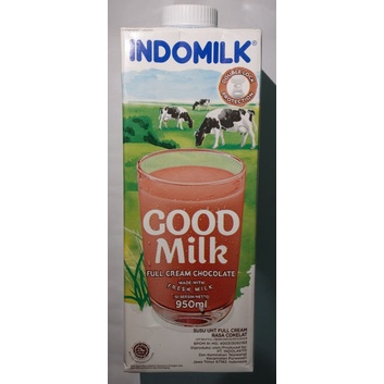 Jual INDOMILK SUSU UHT FULL CREAM COKLAT 950 ML | Shopee Indonesia