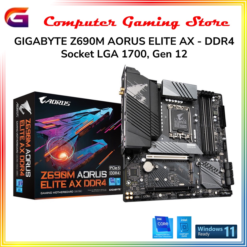 Jual GIGABYTE Z690M AORUS ELITE AX - DDR4 Motherboard Intel Socket LGA ...
