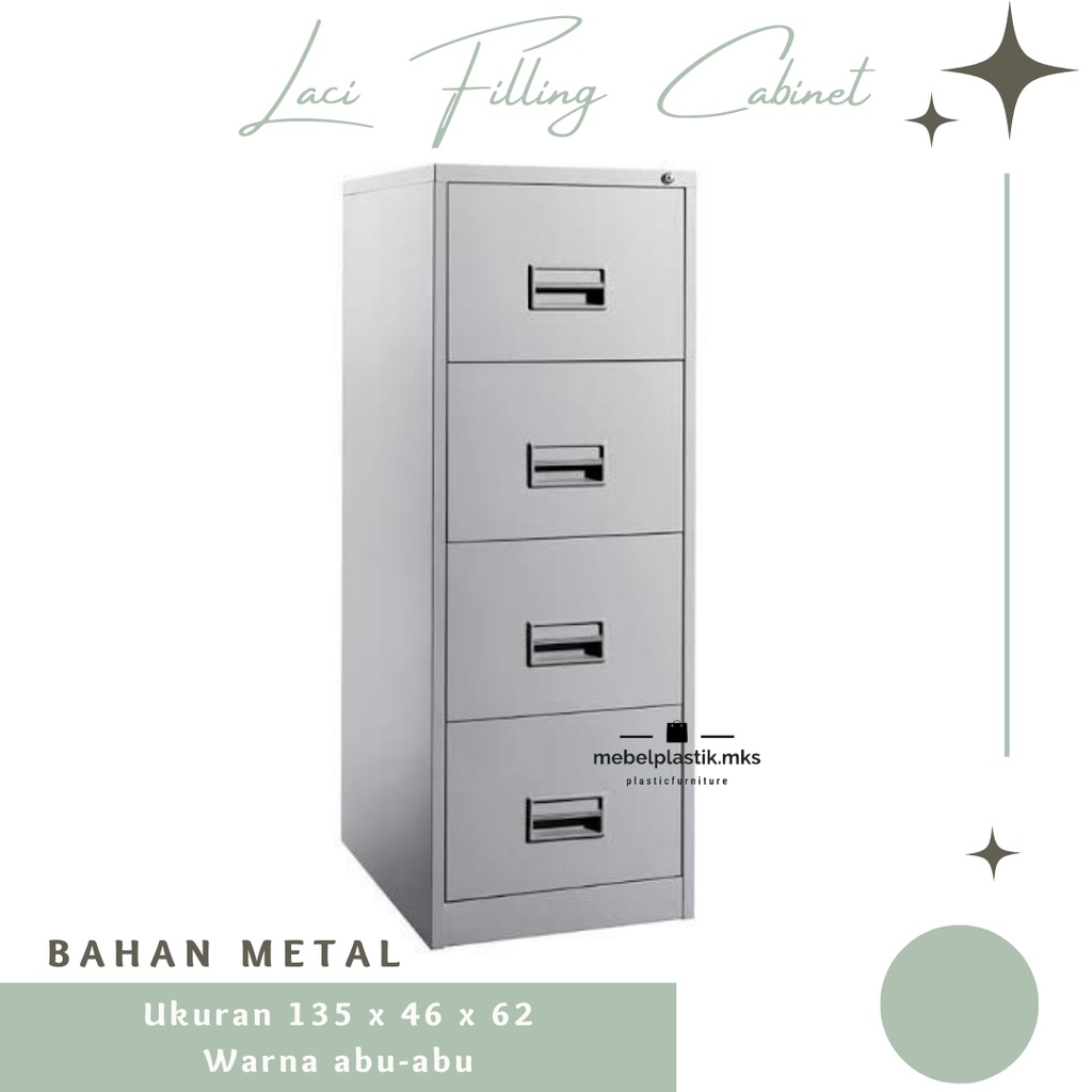 Jual Laci Kantor Arsip Filling Cabinet Besi Metal Impor/ Laci serbaguna ...