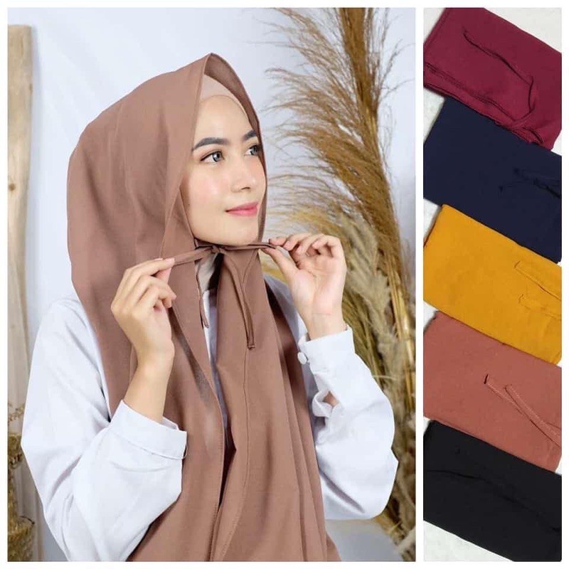 Jual Pashmina Ceruty Babydoll Tali | Premium ( Part 1 ) | Shopee Indonesia